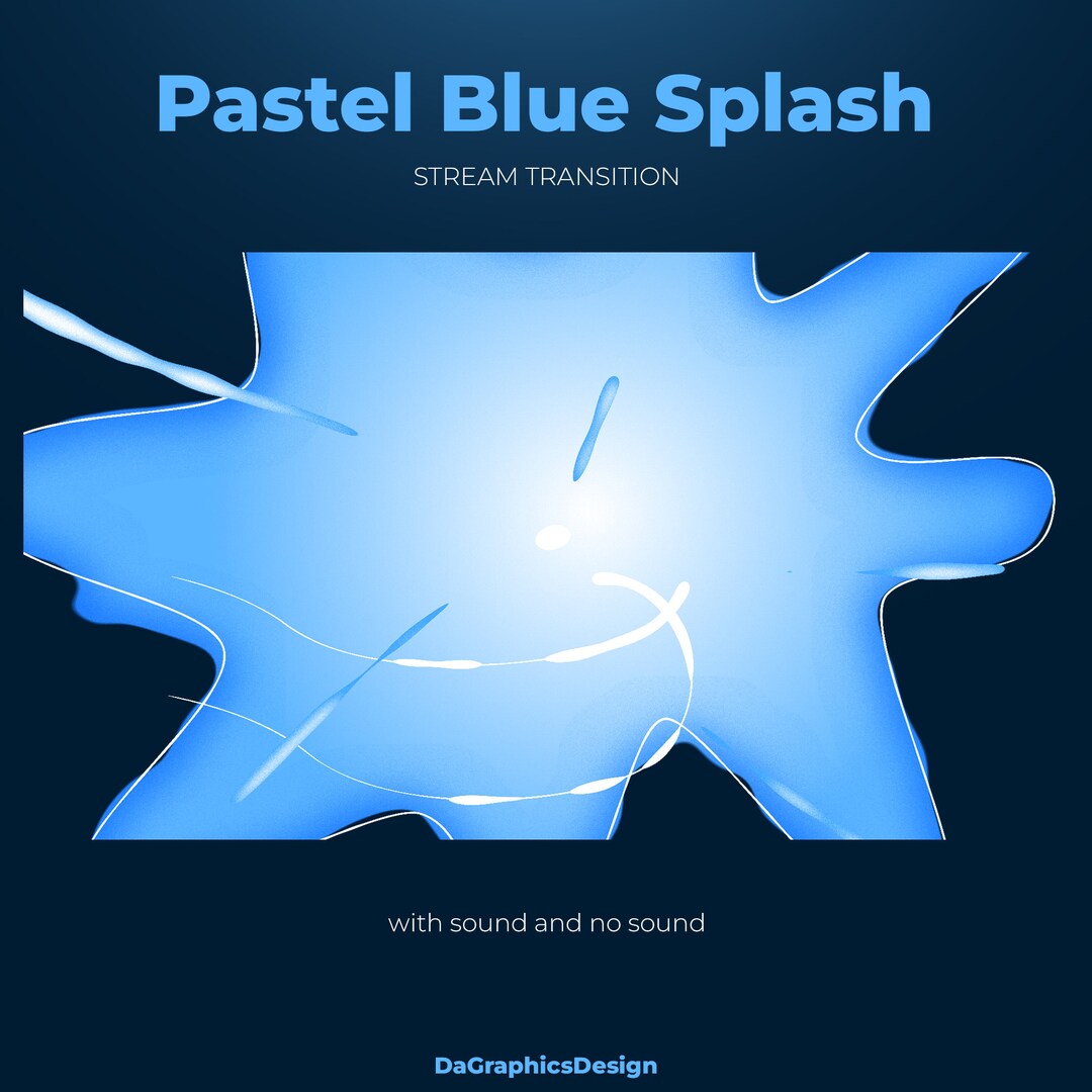 Pastel Blue Splash Transition Stream Transition Animated Stream ...