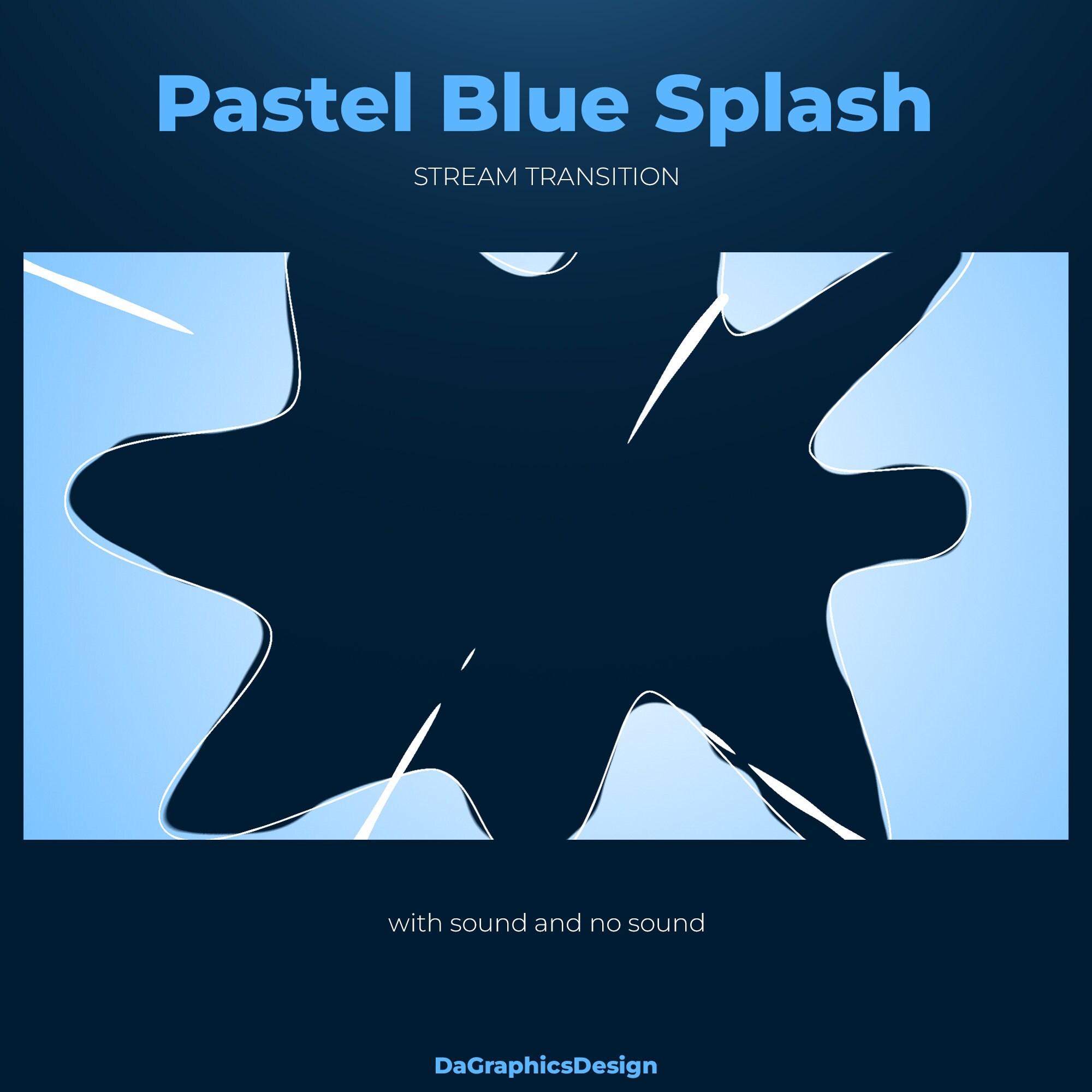 Pastel Blue Splash Transition Stream Transition Animated Stream ...