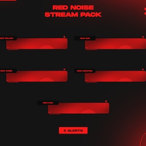 Animated Red Noise Stream Pack Twitch Pack Black Red Screen Transition ...