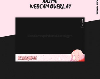 Animated Anime Webcam Overlay | Custom Name | Animated | Anime ...
