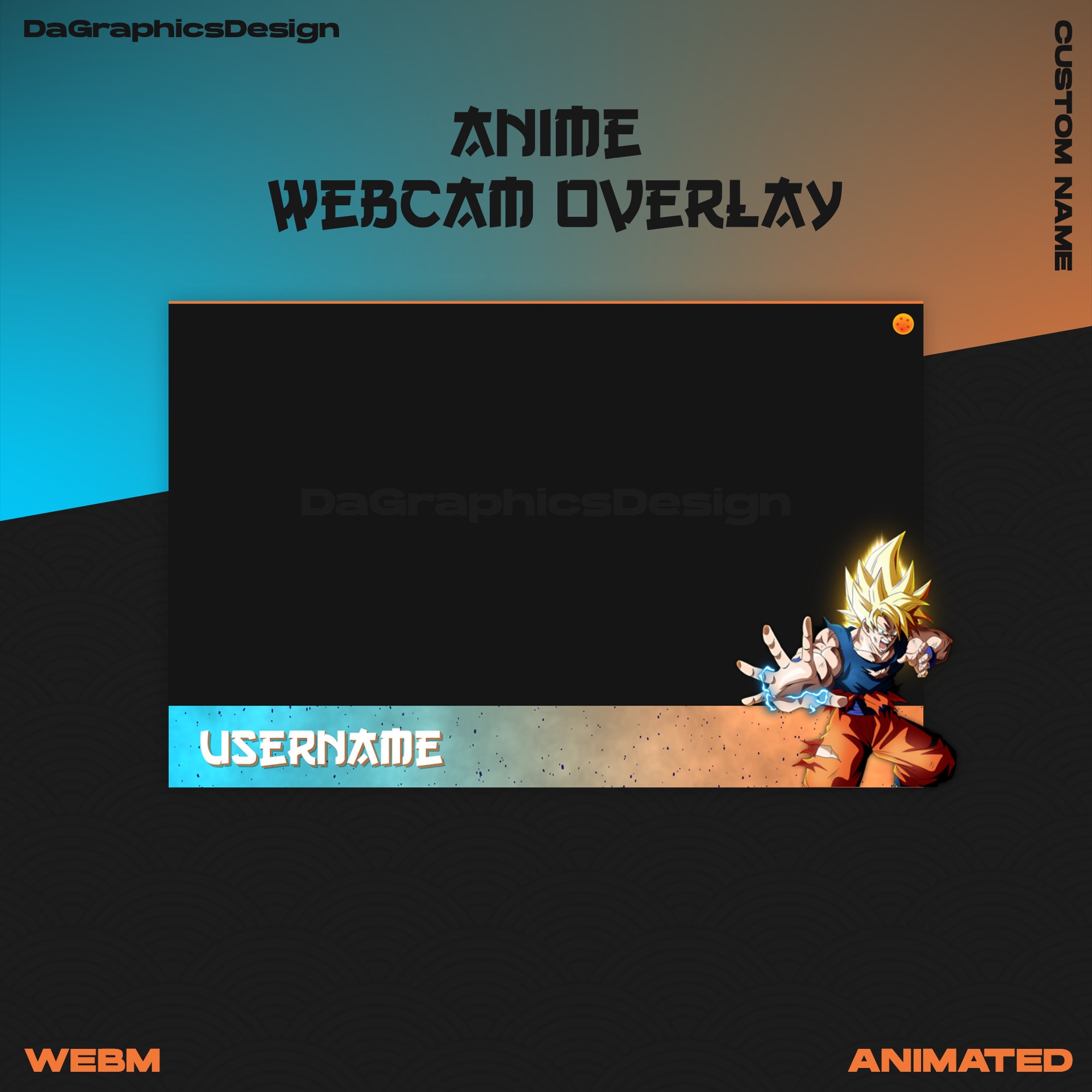 Animated Anime Webcam Overlay | Custom Name | Animated | Anime ...