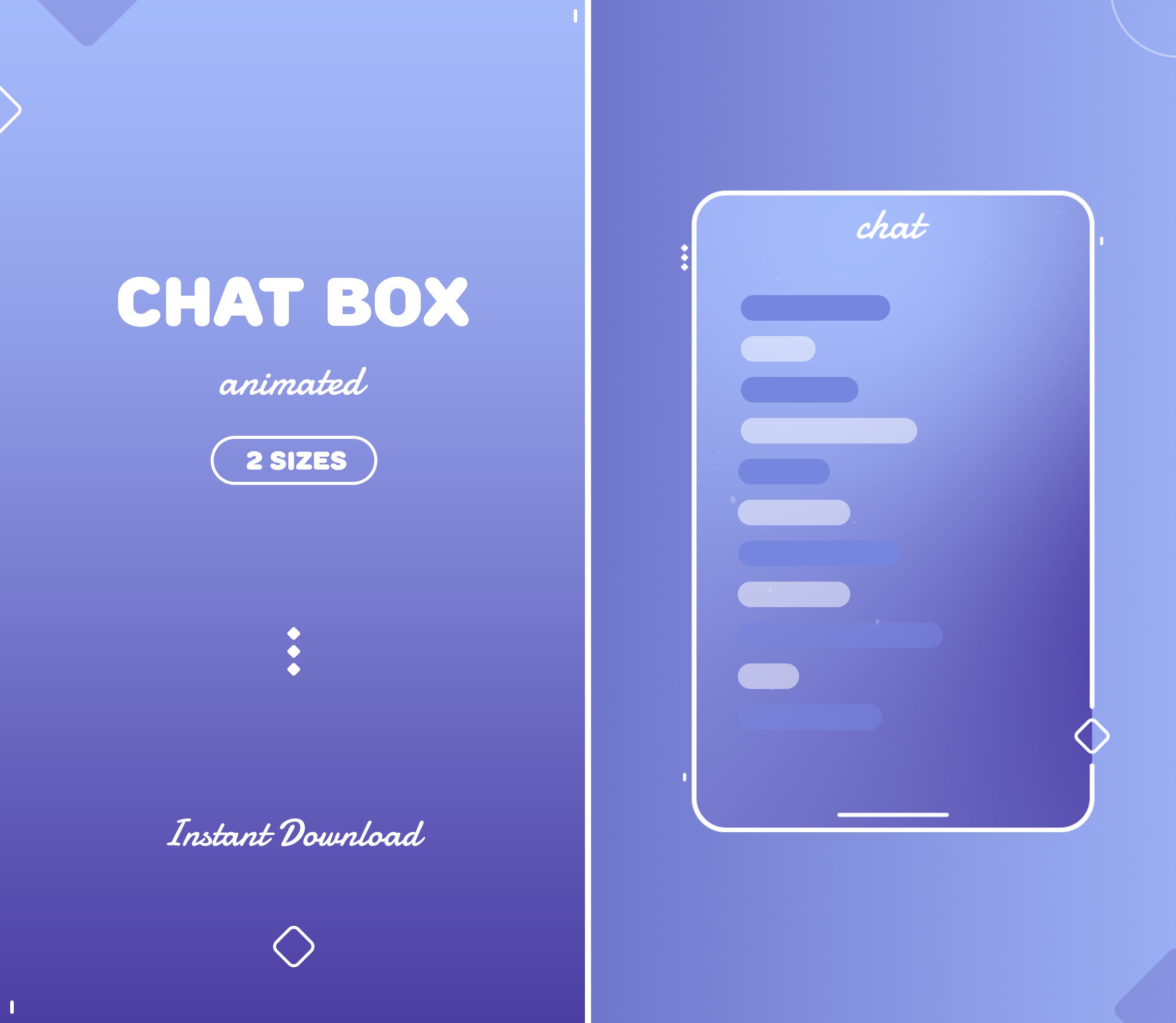 Gradient Chat Box Animated | 2 Sizes | for Twitch, Youtube | Just ...