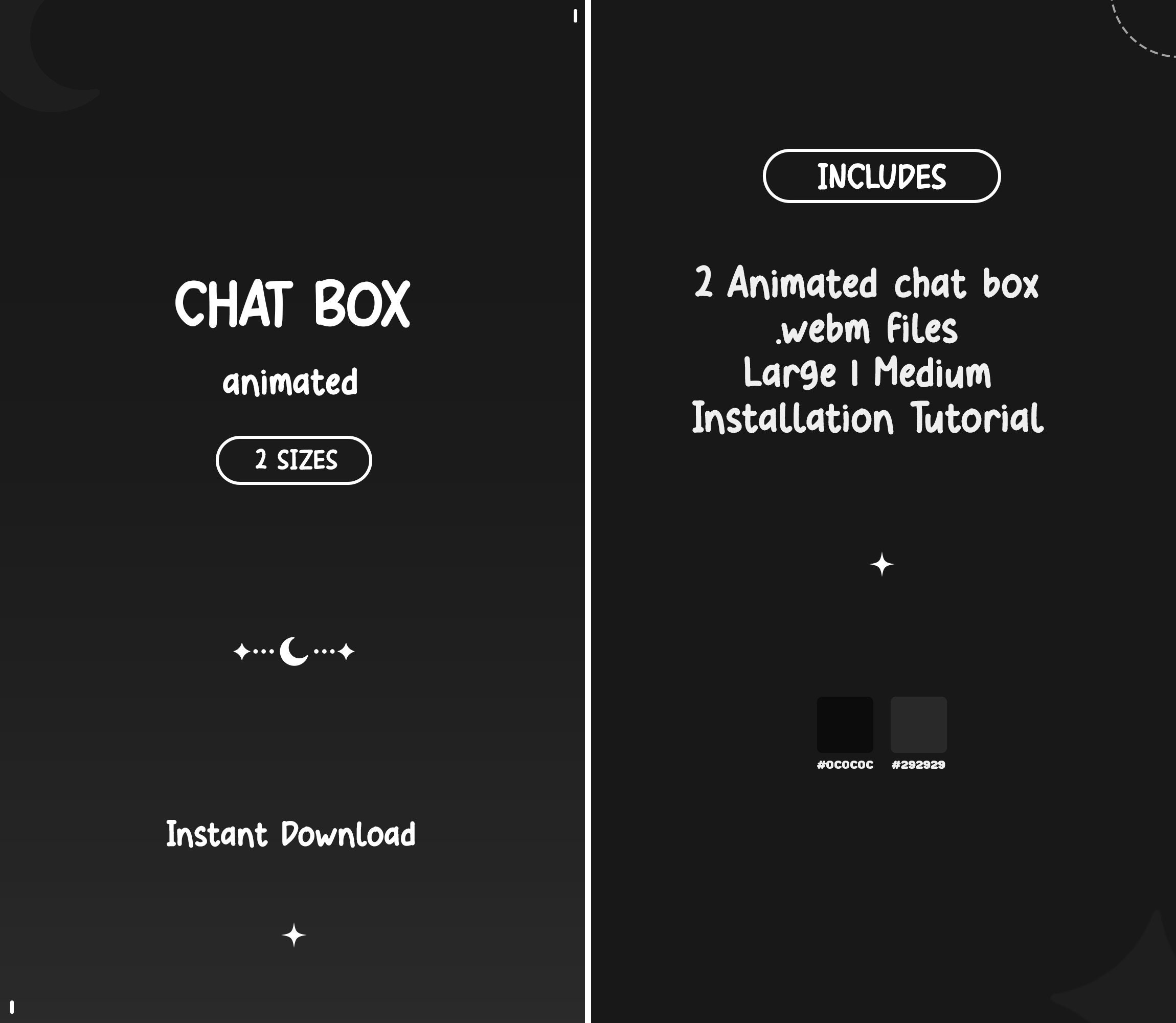 Moon Chat Box Animated | 2 Sizes | for Twitch, Youtube | Just Chatting ...