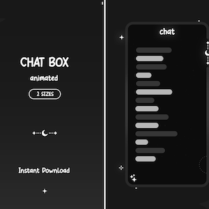 Moon Chat Box Animated | 2 Sizes | for Twitch, Youtube | Just Chatting ...