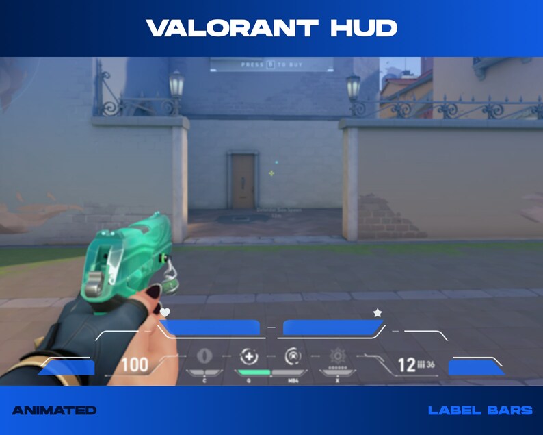 Valorant HUD Animated 2 Colors Label Bars Twitch OBS Streamelements - Etsy