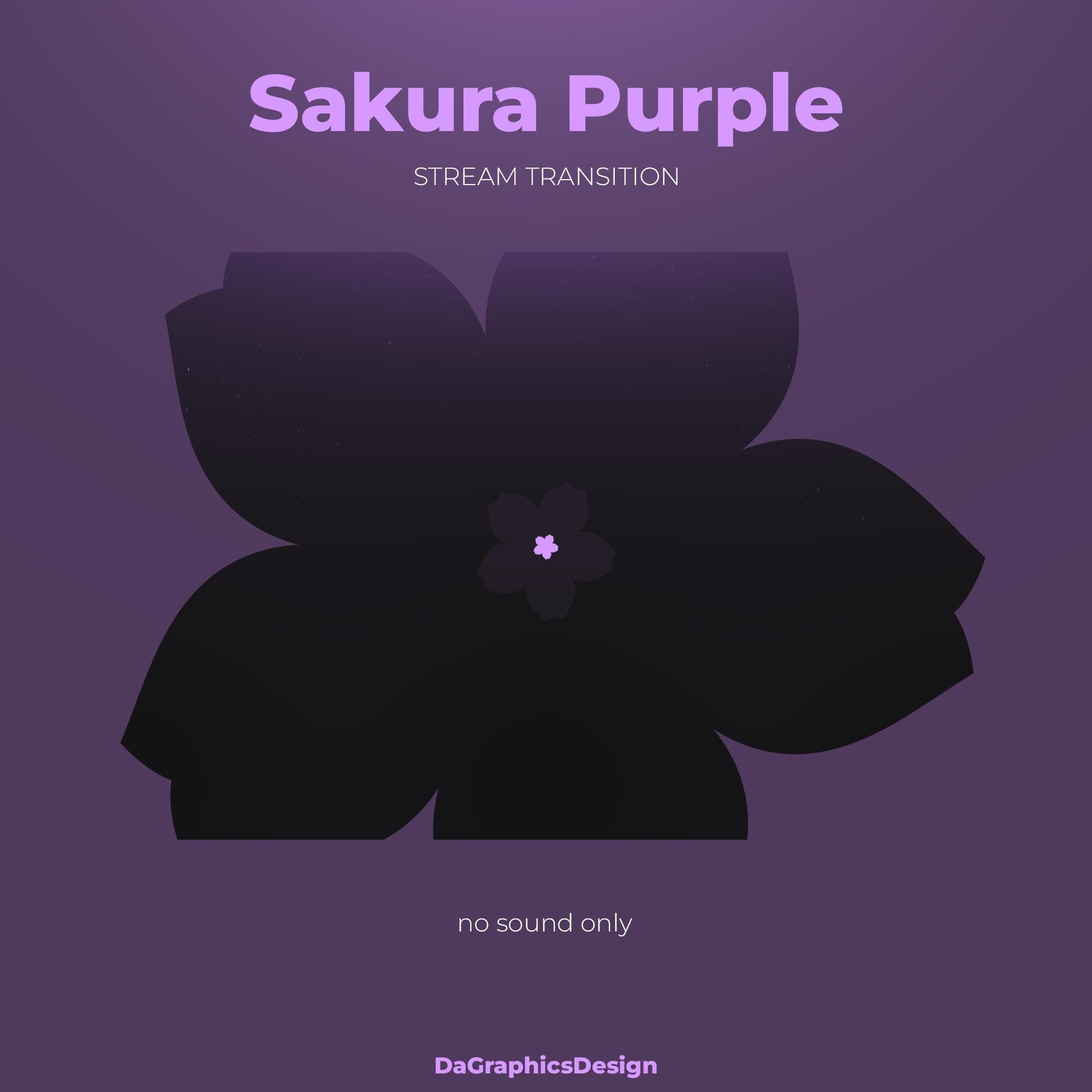 Sakura Transition Purple | Stream Transition | Animated Stream ...