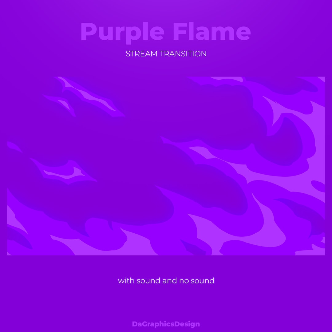 Purple Flame Transition | Stream Transition | Animated Stream ...