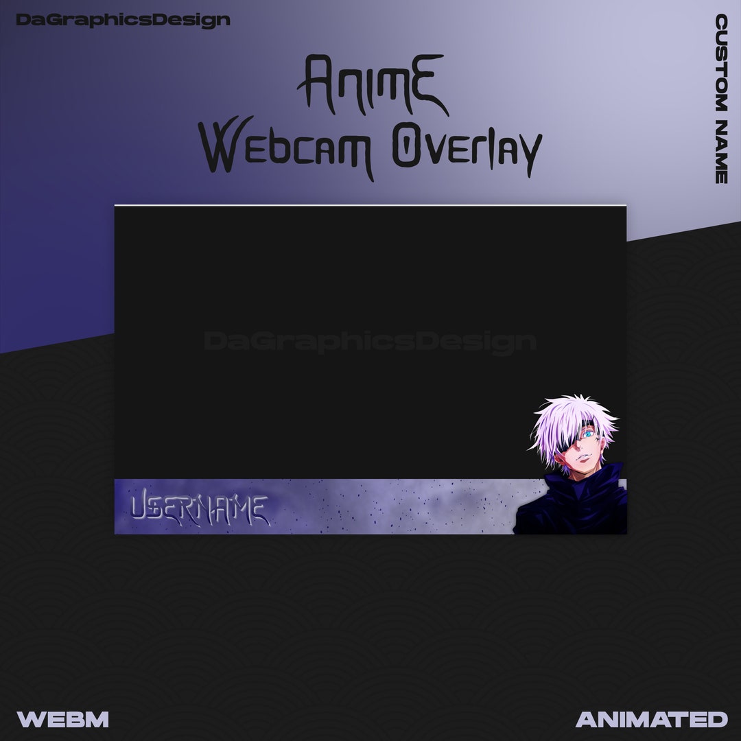 Animated Anime Webcam Overlay Custom Name Animated Anime Gradient Anime ...