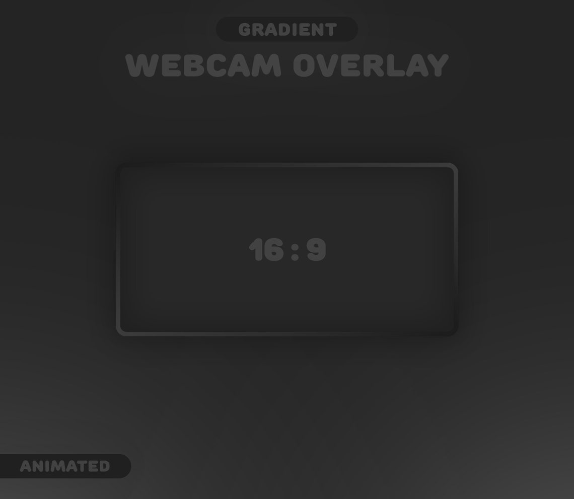 Simple Pastel Gradient Webcam Overlay | 3 Cute Border for Twitch ...