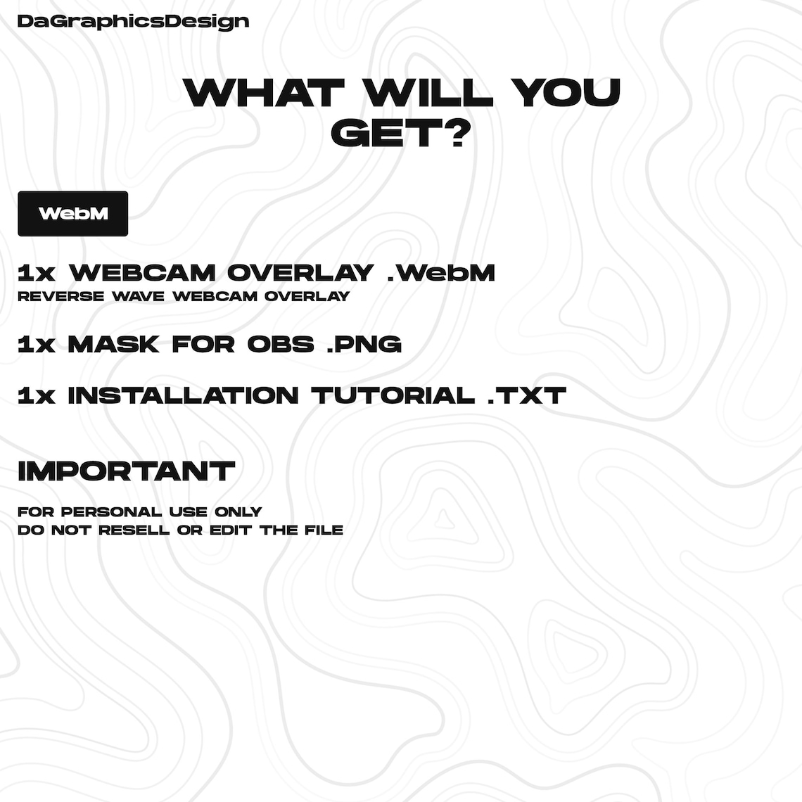 Animated White Wave Webcam Overlay Reverse | for Twitch, Youtube ...