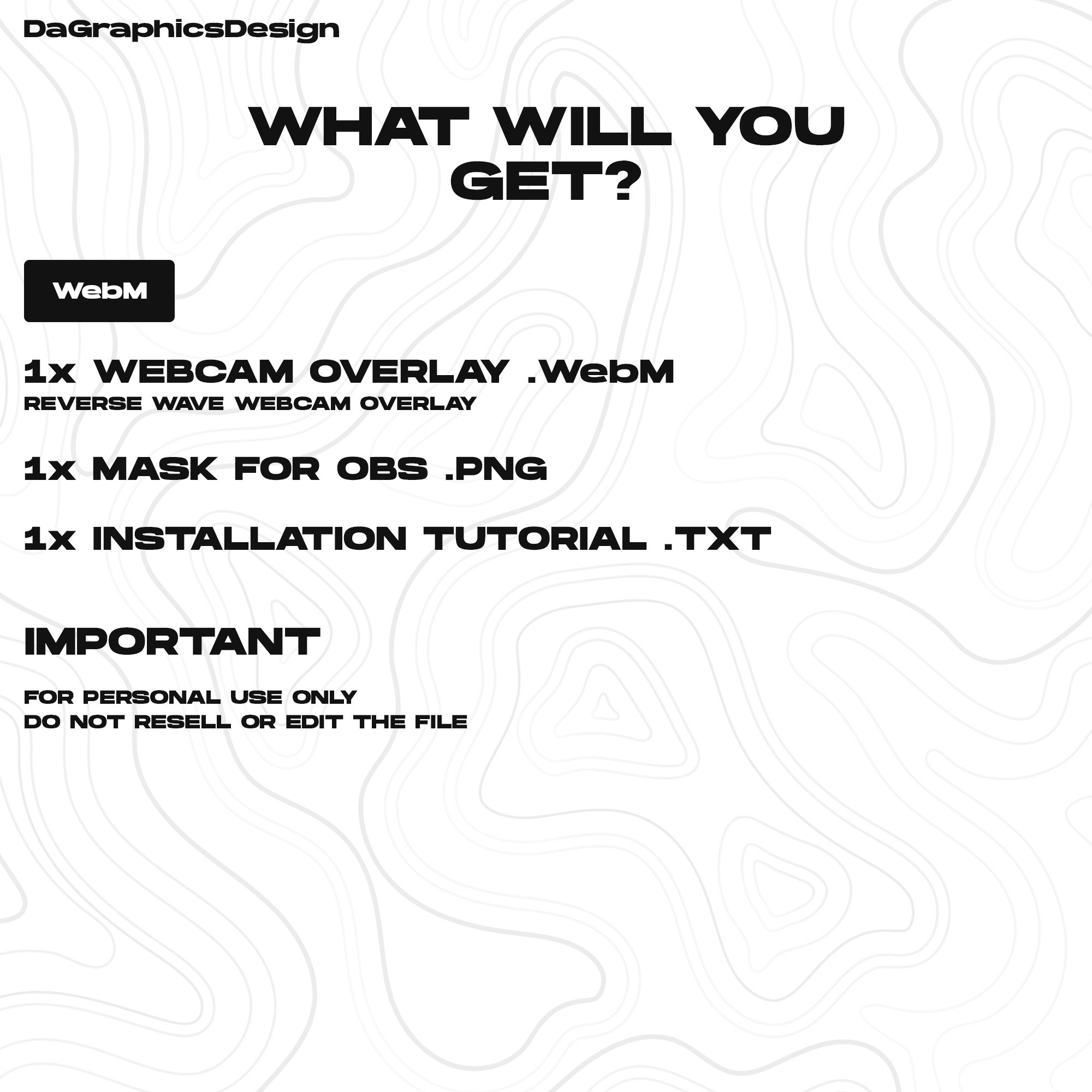 Animated White Wave Webcam Overlay Reverse | for Twitch, Youtube ...