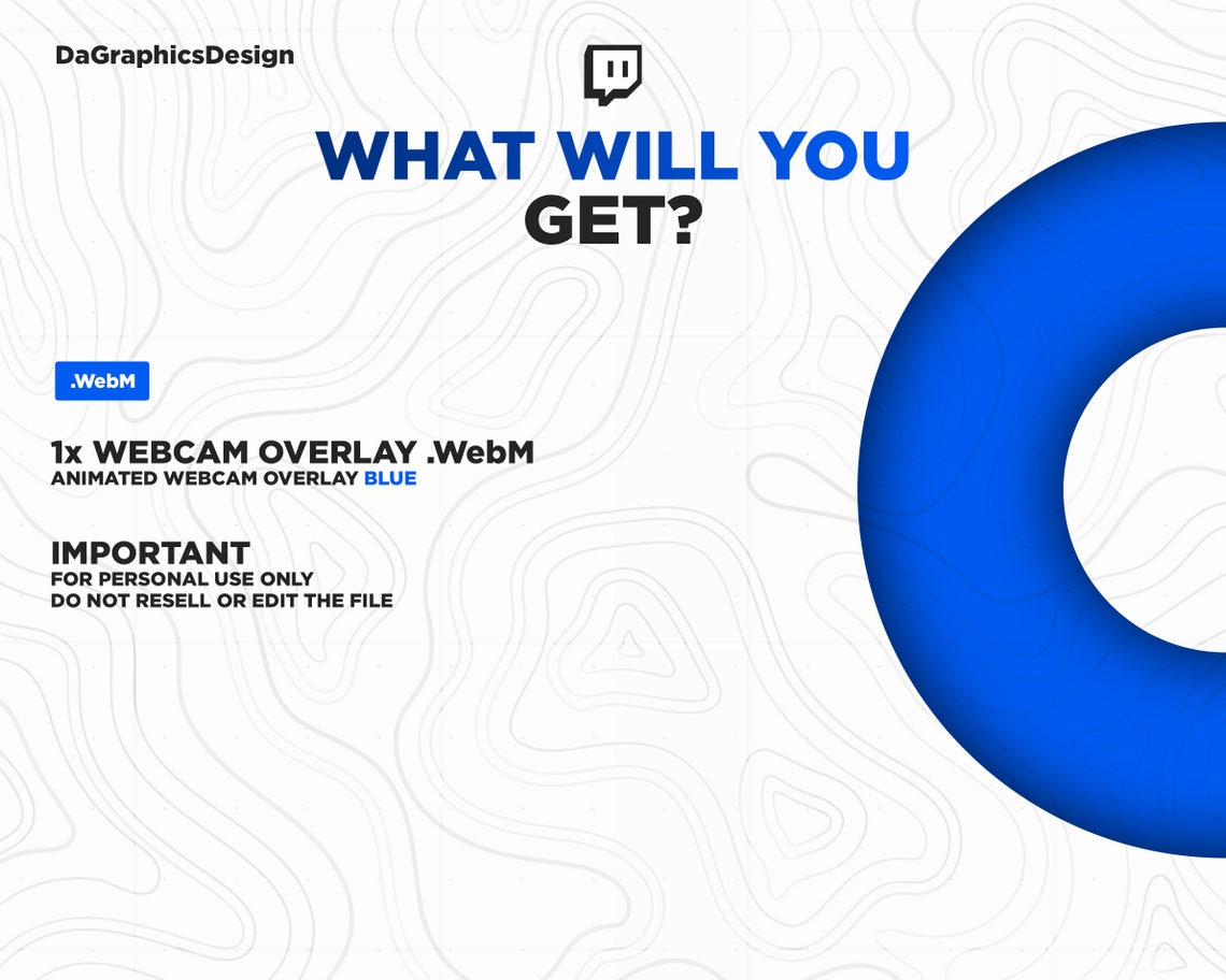 Animated Webcam Overlay Blue for Twitch Youtube Custom - Etsy