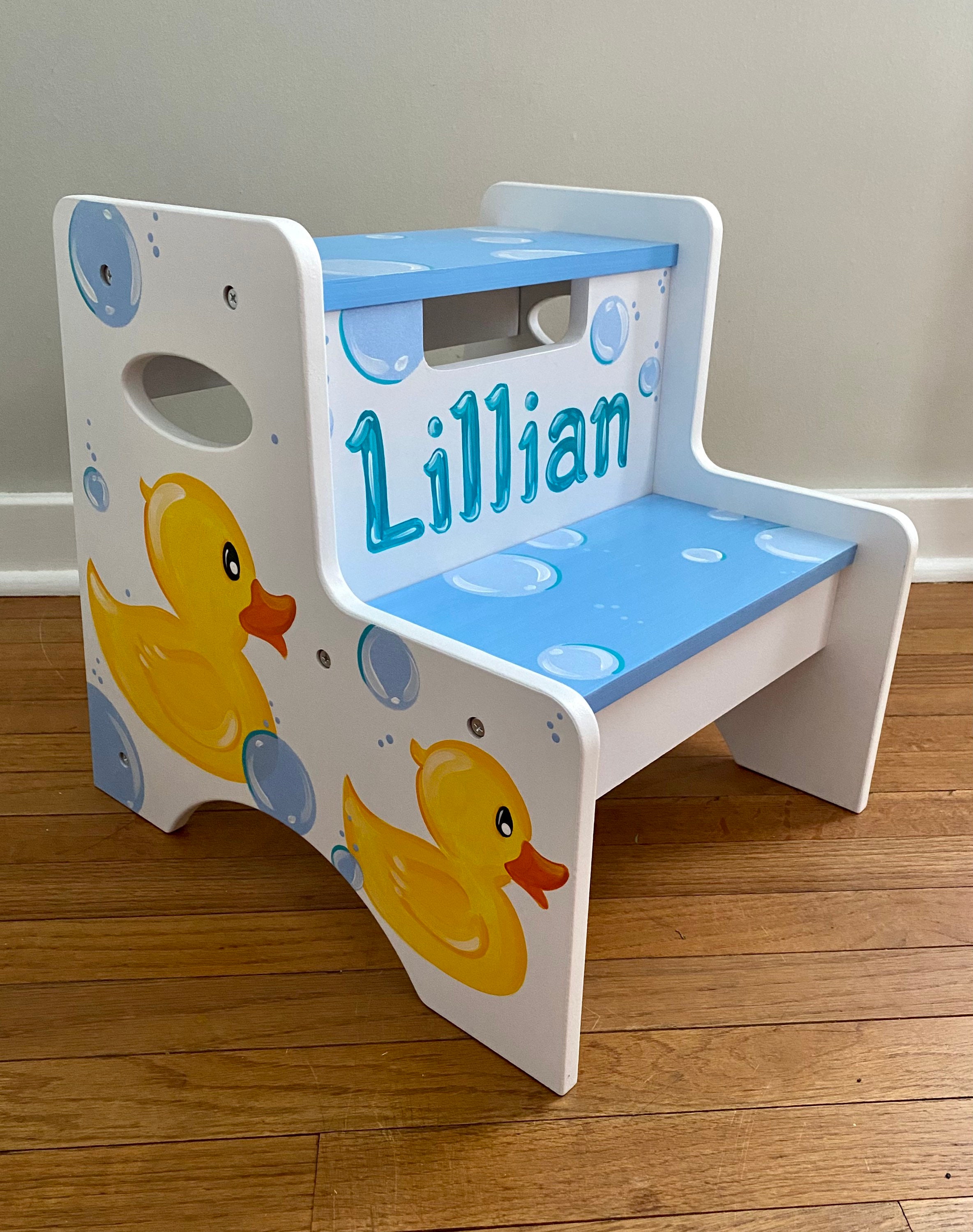 Hand Painted Rubber Ducky Step Stool - Etsy