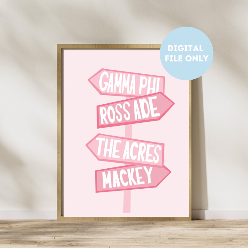 Purdue University Sorority Wall Art Custom Sorority Wall Art Big Little ...