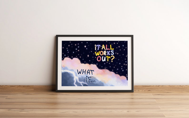 What If It ALL WORKS OUT Wall Art Aesthetic Therapy Office Printable ...