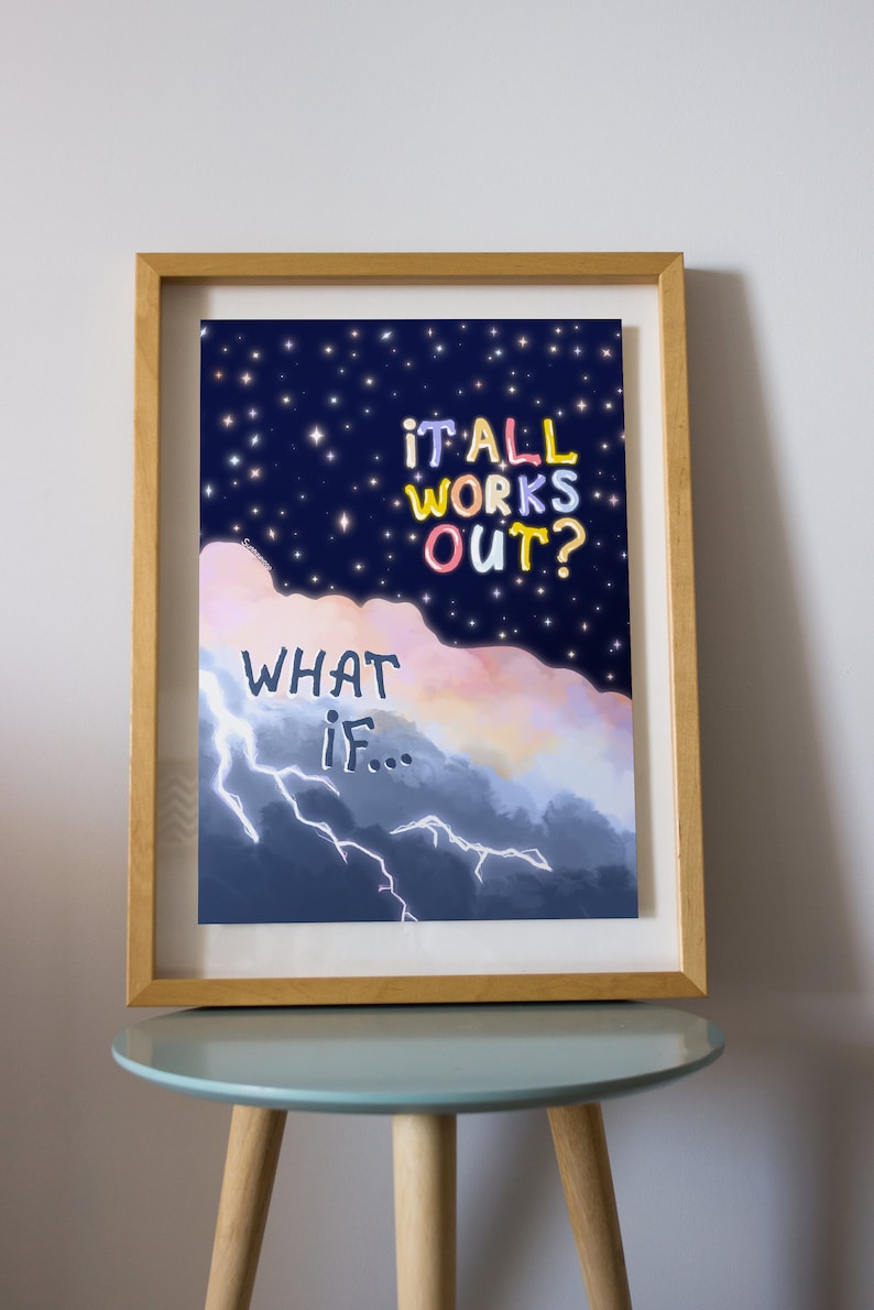 What If It ALL WORKS OUT Wall Art Aesthetic Therapy Office Printable ...