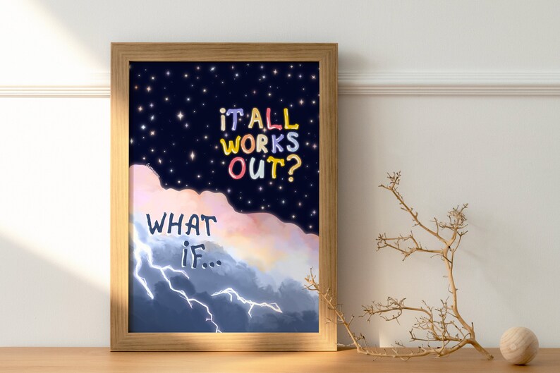 What If It ALL WORKS OUT Wall Art Aesthetic Therapy Office Printable ...