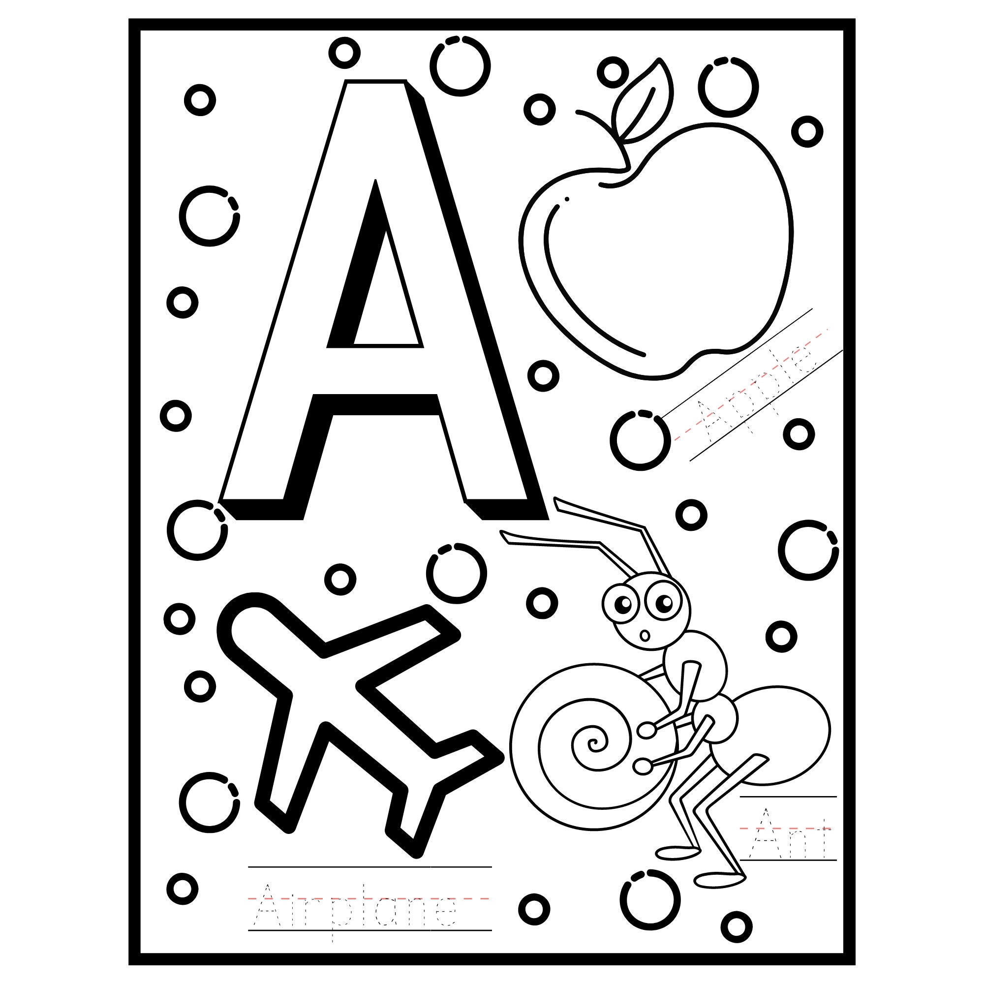 Alphabet Coloring Pages, Preschool Worksheets, Alphabet Printables ...
