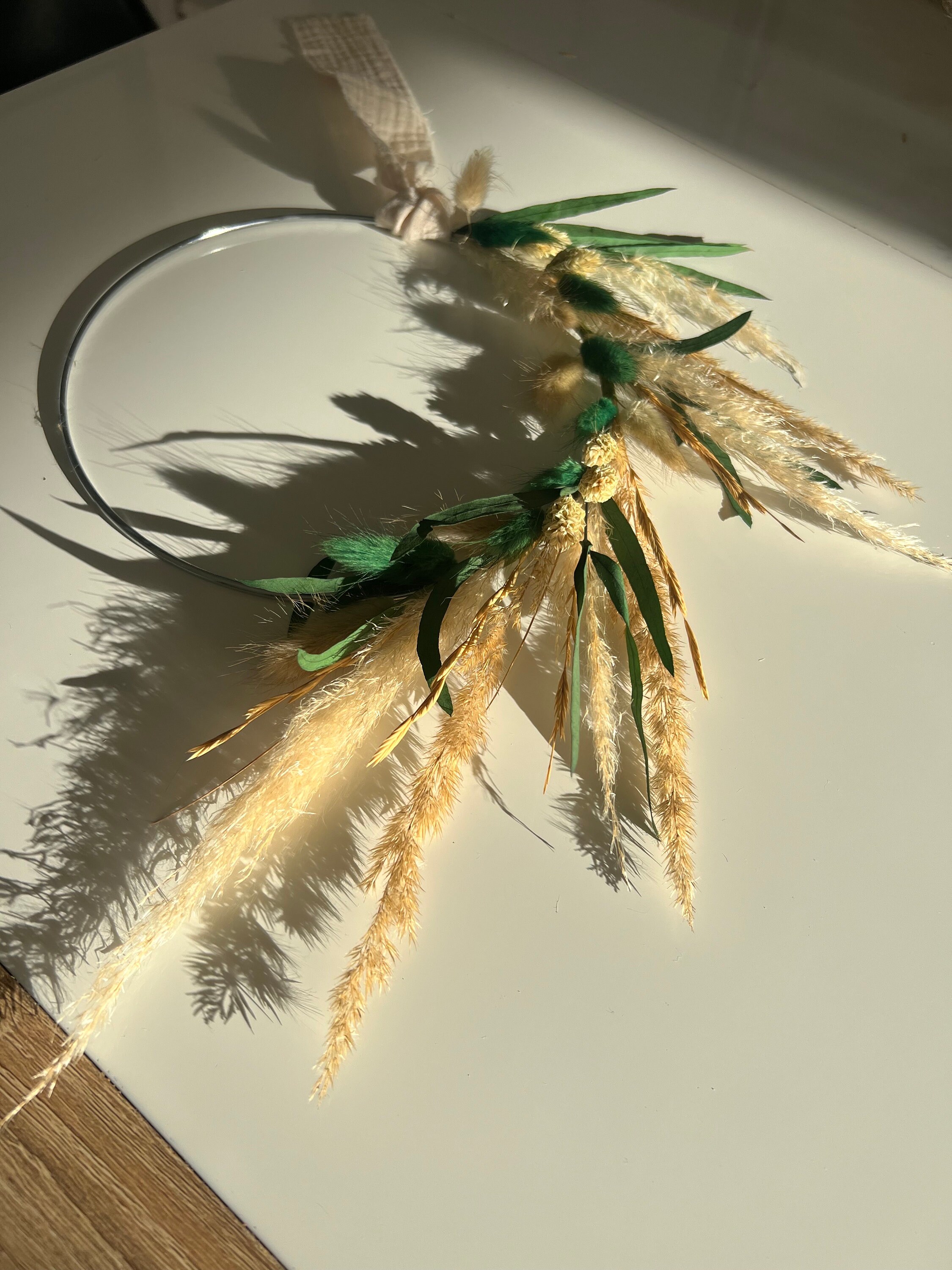 Kit DIY couronne de fleurs séchées - décoration - Coffret création à ...