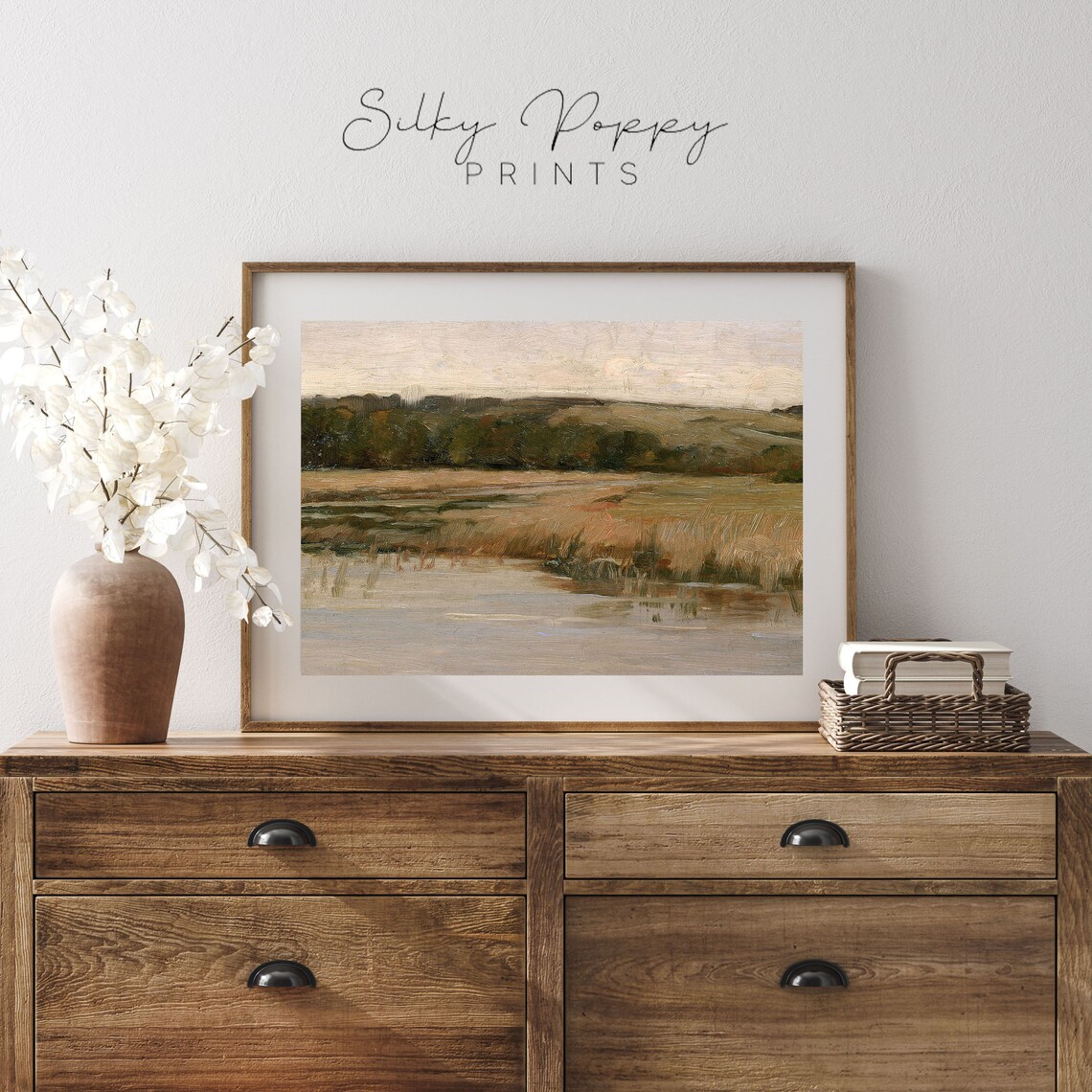 Vintage River Landcape Painting | Antique Landscape PRINTABLE | Antique ...