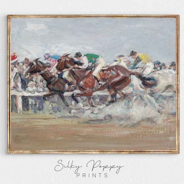 Horse Racing Paintings - Etsy