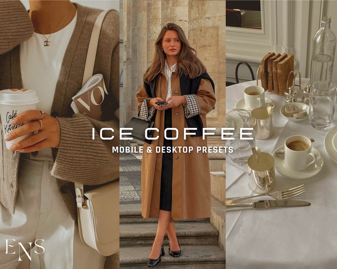 10 Ice Coffee Presets / Mobile & Desktop / Fashion / Blogger / Brown ...