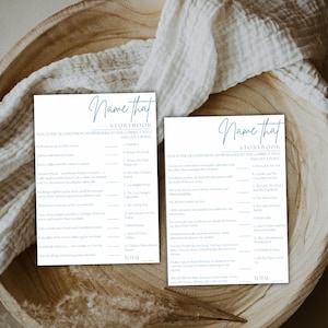 Name That Storybook Game Editable, Book Themed Baby Shower Games ...