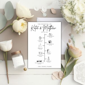 Infographic Wedding Program Wedding Day Program Wedding - Etsy