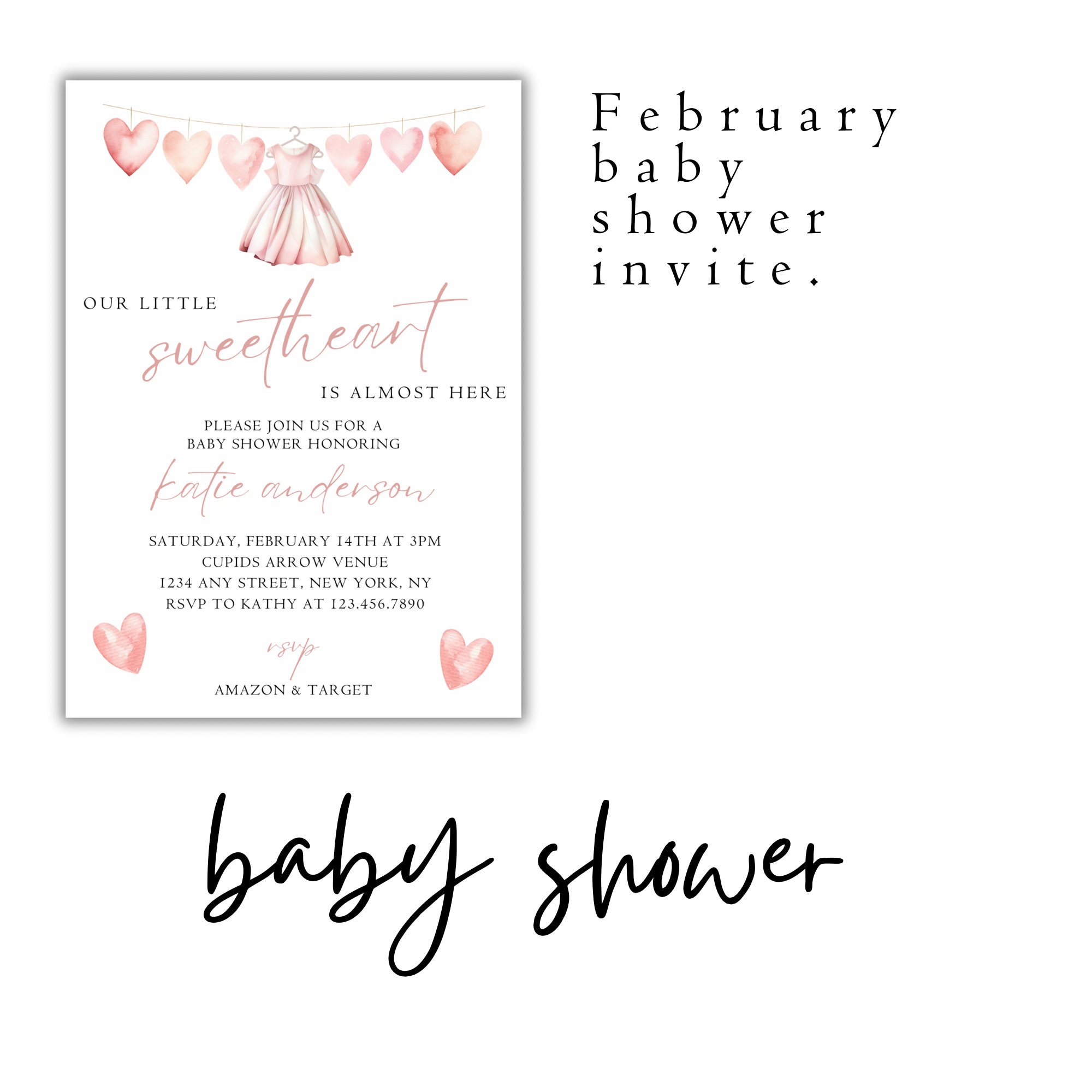 A Little Sweetheart Is On The Way Baby Shower Invitatinon Valentines a-little-sweetheart-is-on-the-way-baby-shower-invitatinon-valentines
