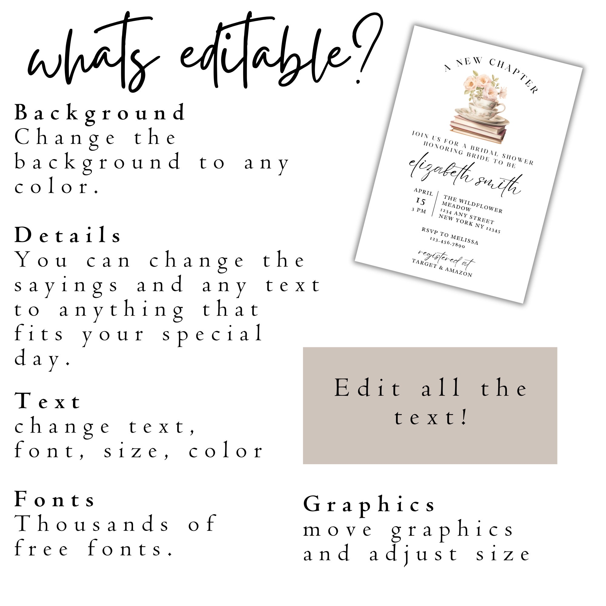 New Chapter Bridal Shower Invitation Booked Themed Bridal Shower ...