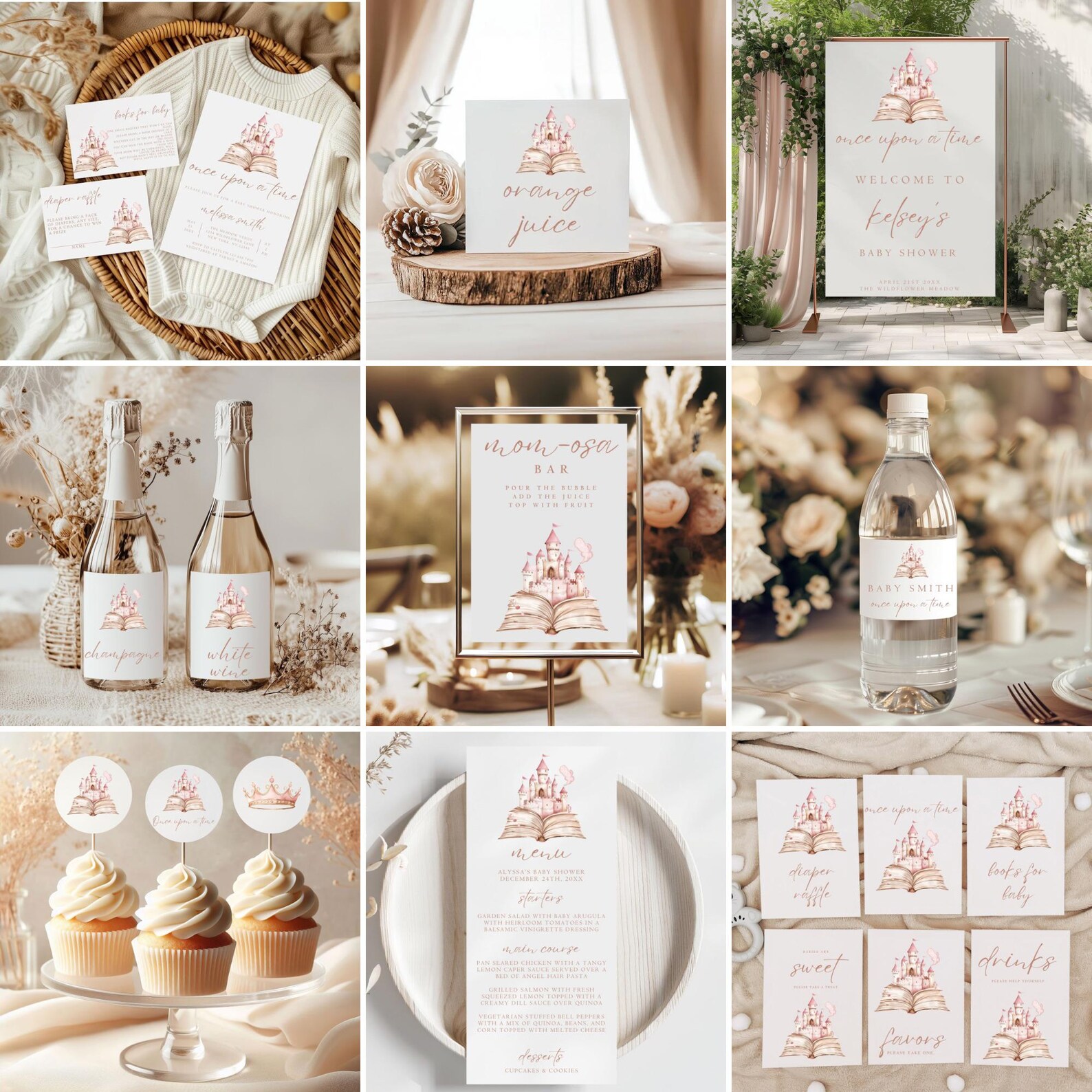 Once Upon A Time Baby Shower Bundle Storybook Themed Baby Shower Bundle ...