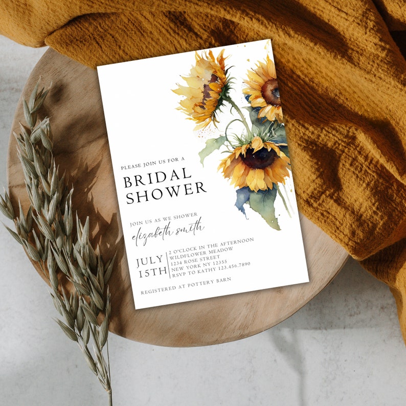 Bridal Shower Invitation Template, Wedding Shower Invitation, Floral ...