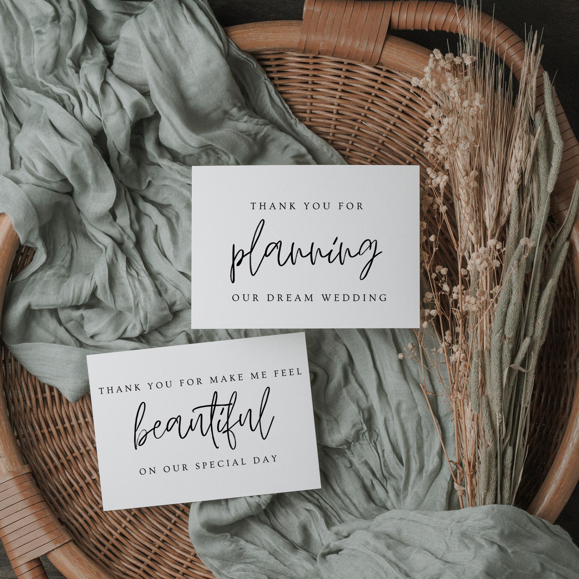 Modern Wedding Vendor Thank You Cards - Fully Editable Canva - Etsy