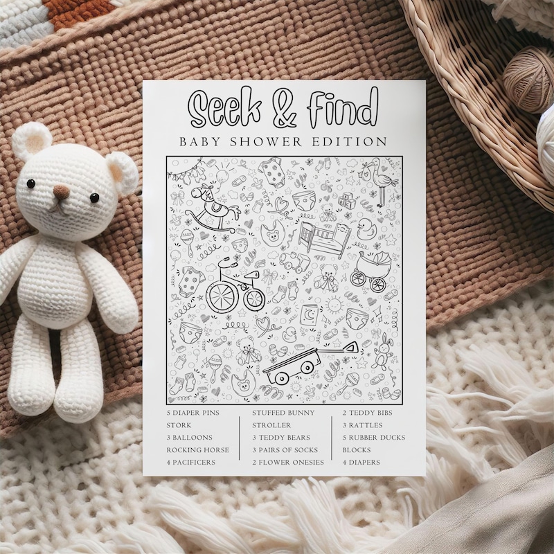 Hidden Object Baby Shower - Etsy