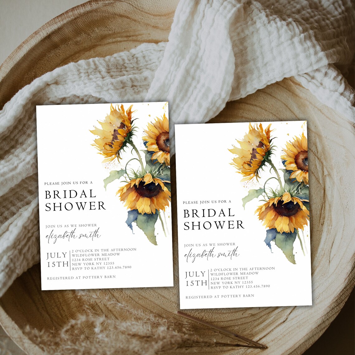 Bridal Shower Invitation Template, Wedding Shower Invitation, Floral ...