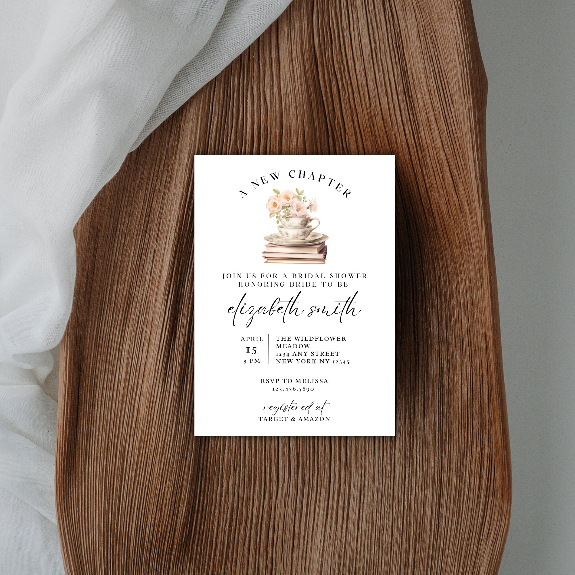 New Chapter Bridal Shower Invitation Booked Themed Bridal Shower ...