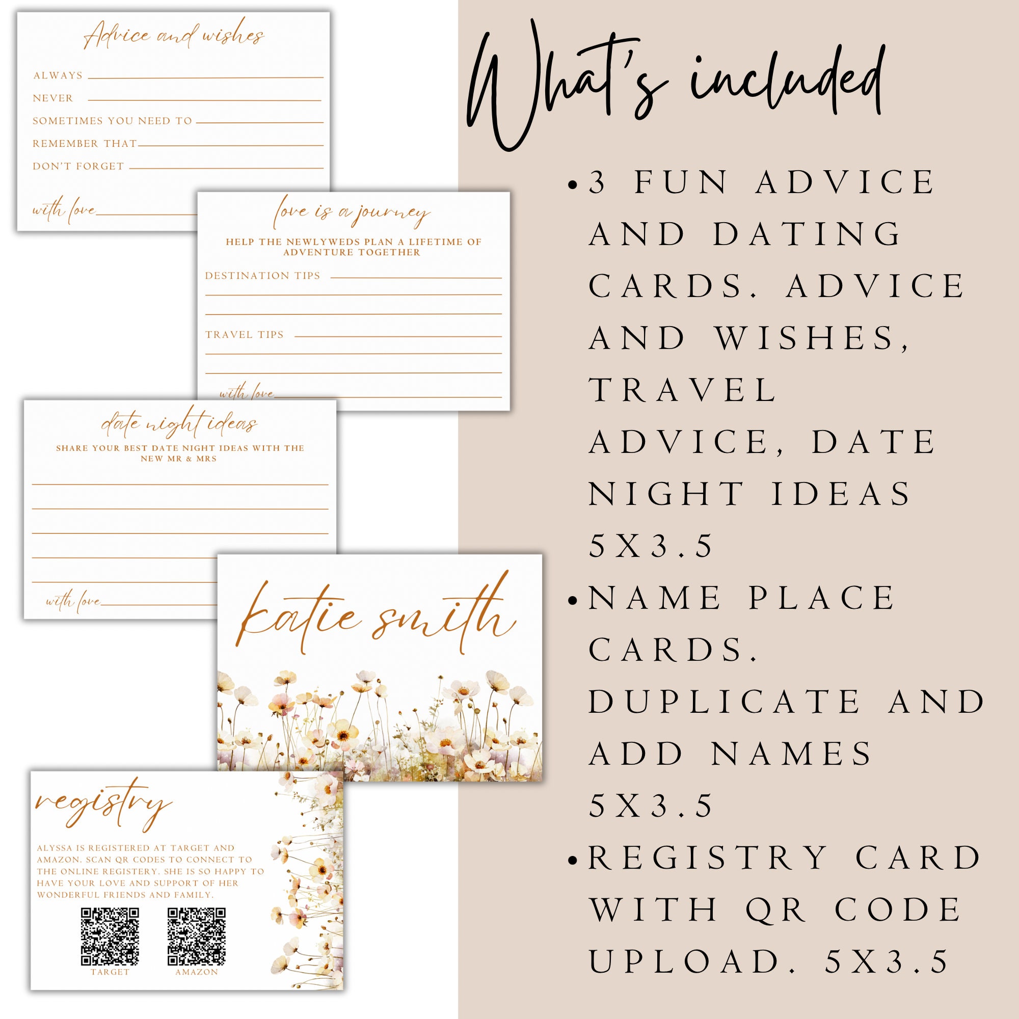 Petals and Prosecco Bridal Shower Invitation Bundle | Wildflower Bridal ...