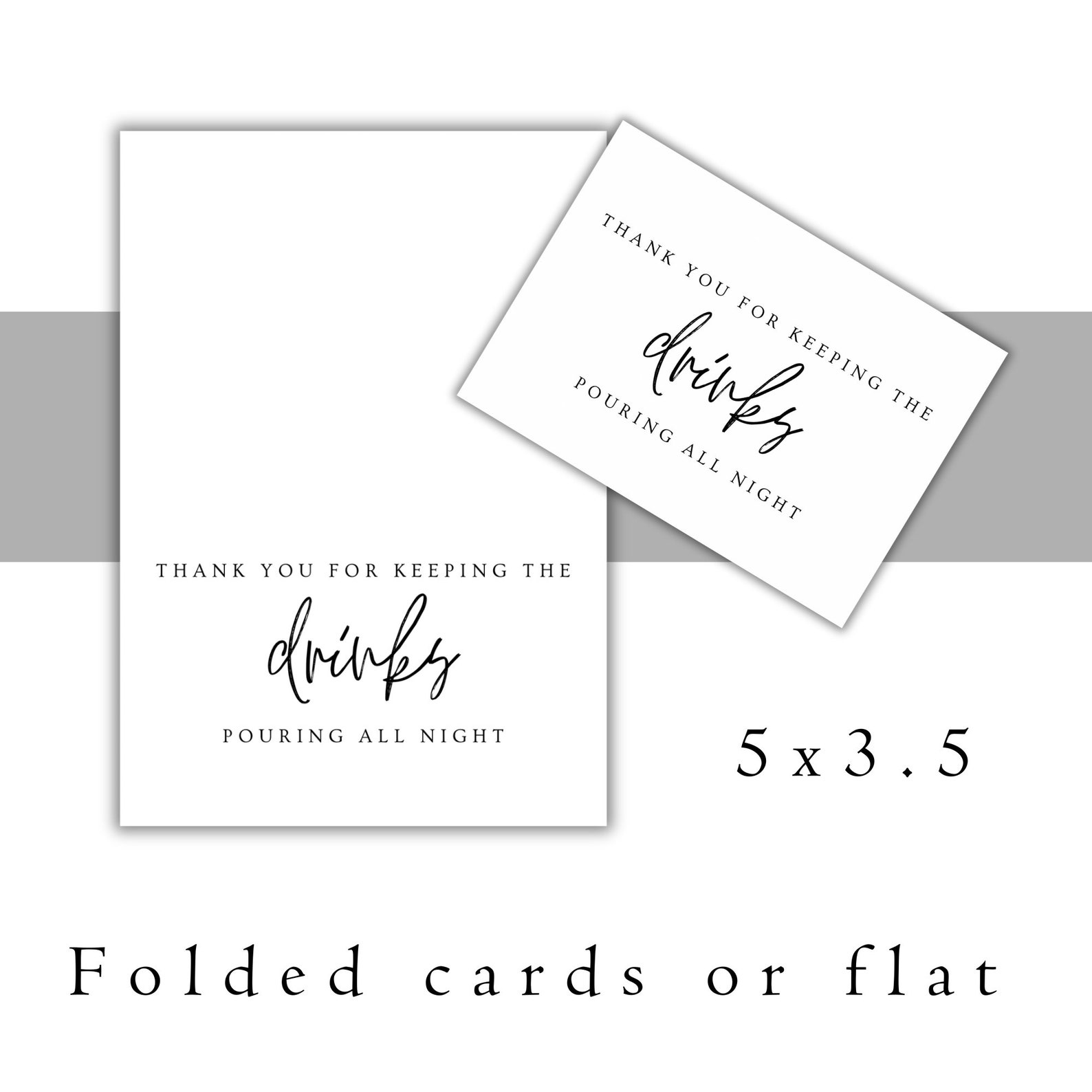 Modern Wedding Vendor Thank You Card Template, Editable Vendor ...