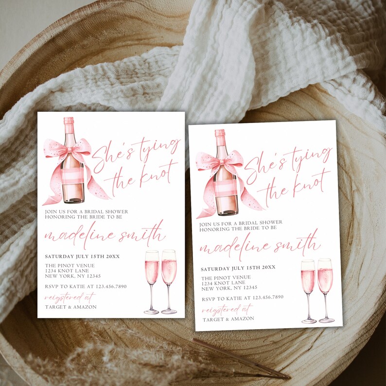 Shes Tying the Knot Bridal Shower Invitation Template Tying the Knot ...