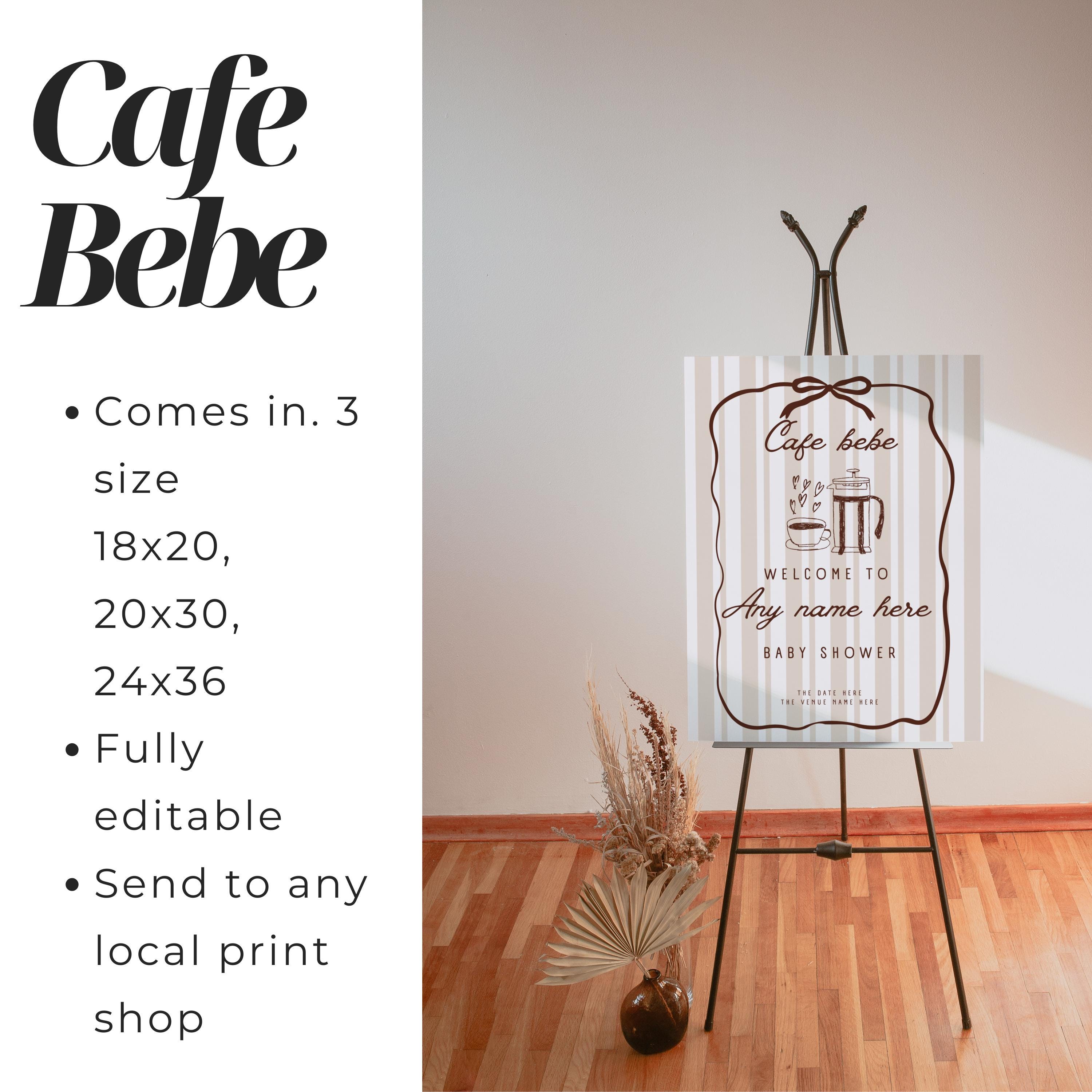 Cafe Bebe Invites With Diaper Raffle Card, A Baby is Brewing Baby ...