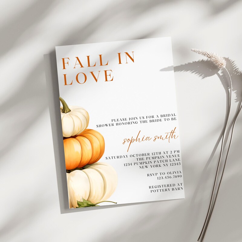 Fall in Love Invitation - Etsy