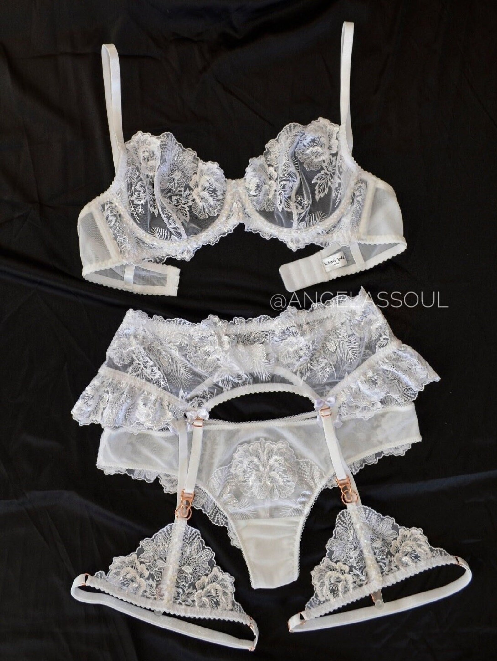 Bride Lingerie Set, Wedding Lingerie Set, Wedding Night Set, Bridal ...