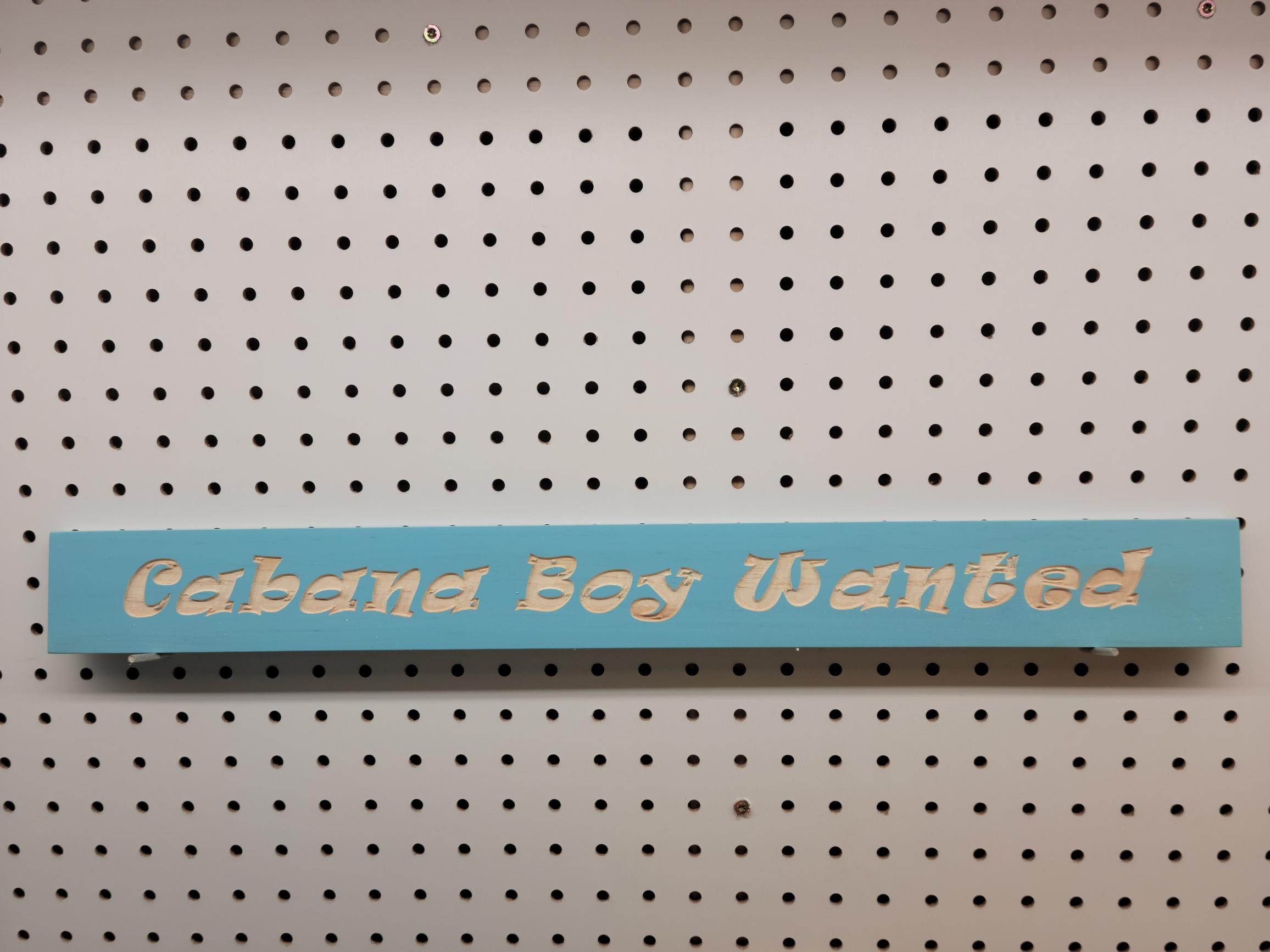 Cabana Boy Wanted Wooden Sign - Etsy