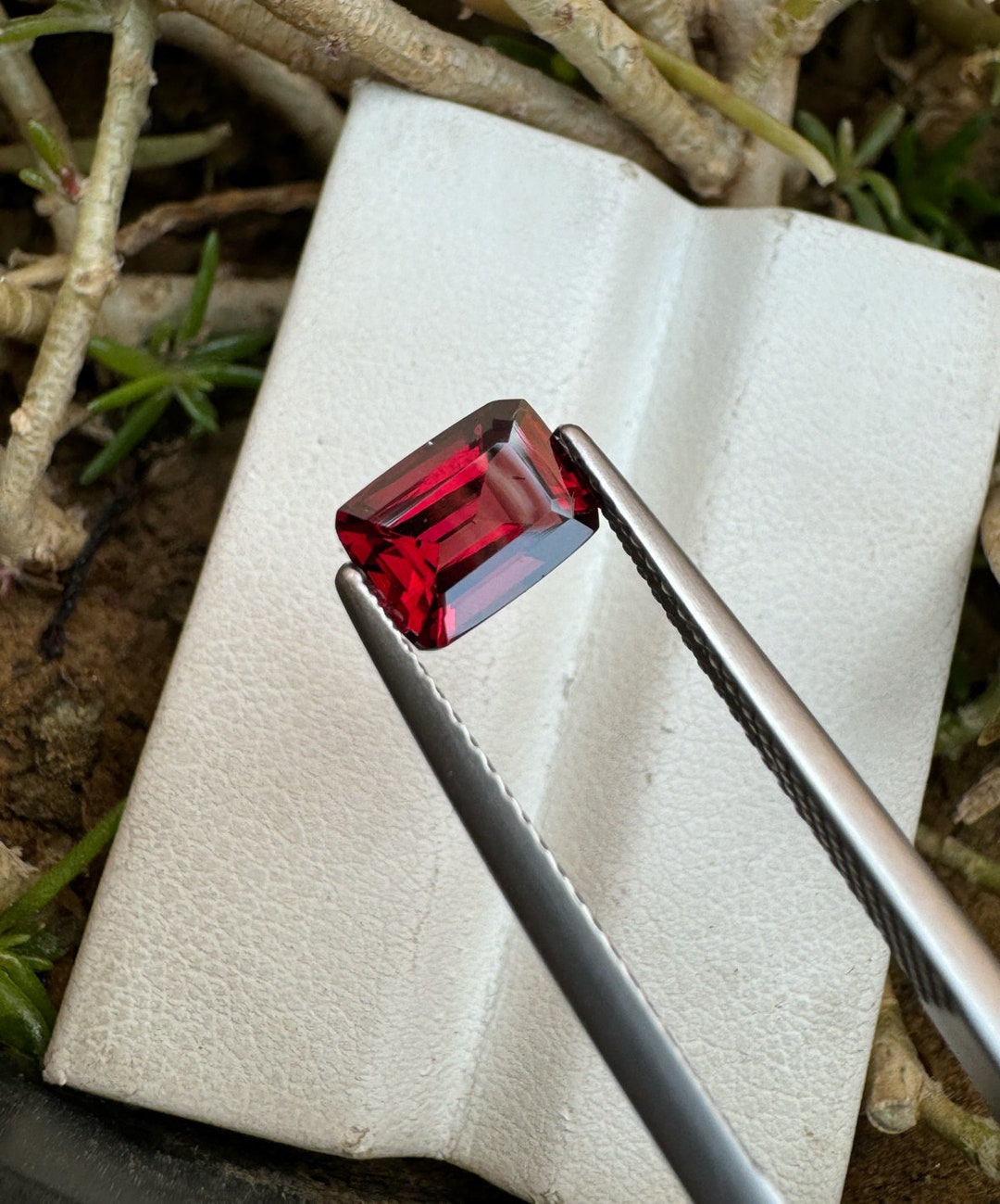 Sparkling Natural Malaya Garnet Octagon no.25 Weight 1.56 Cts Size 6x4 ...
