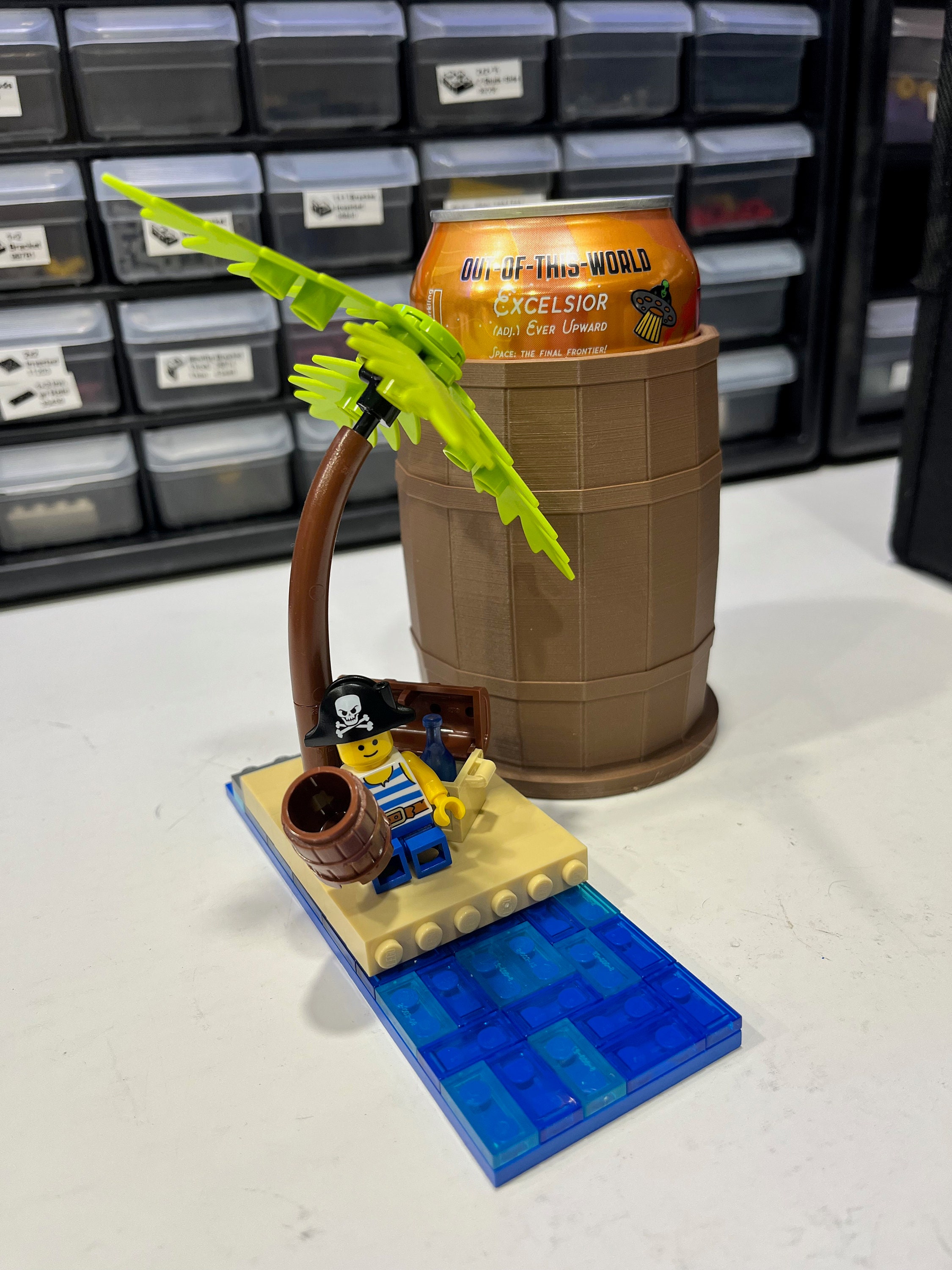LEGO Inspired Barrel Can Holder - Etsy