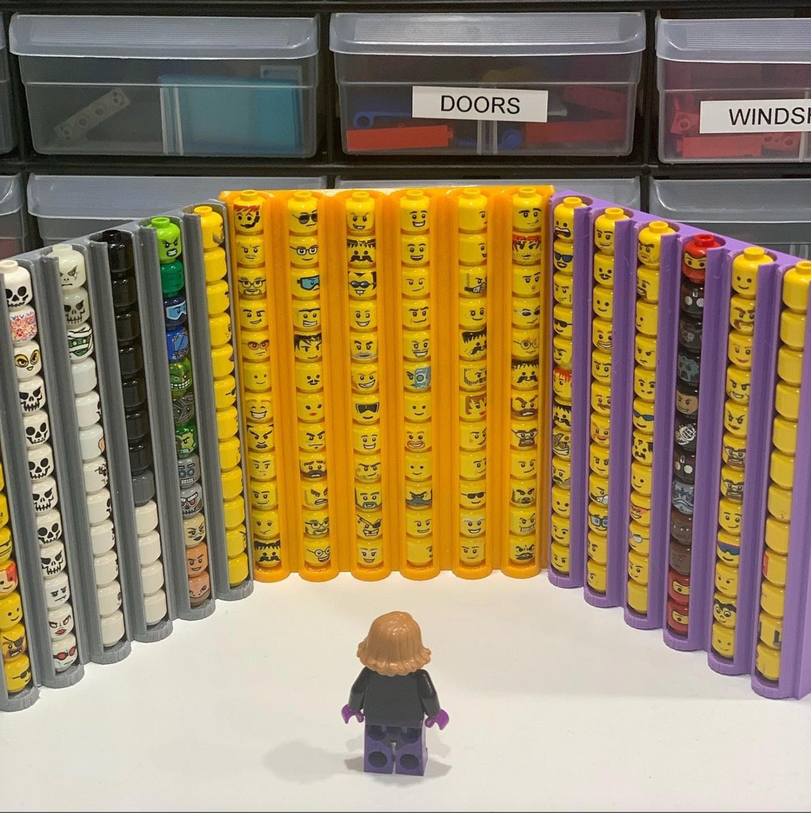 3D Printed LEGO Minifig Head Holder. Perfect for AFOL / - Etsy