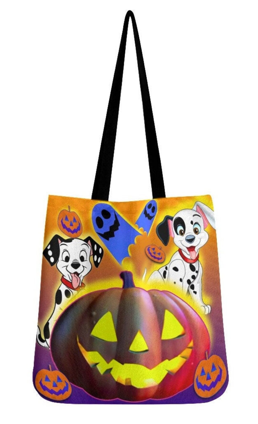 101 Dalmatians Kids Halloween Canvas Candy Bag Tote Large Size 15 X 15 ...