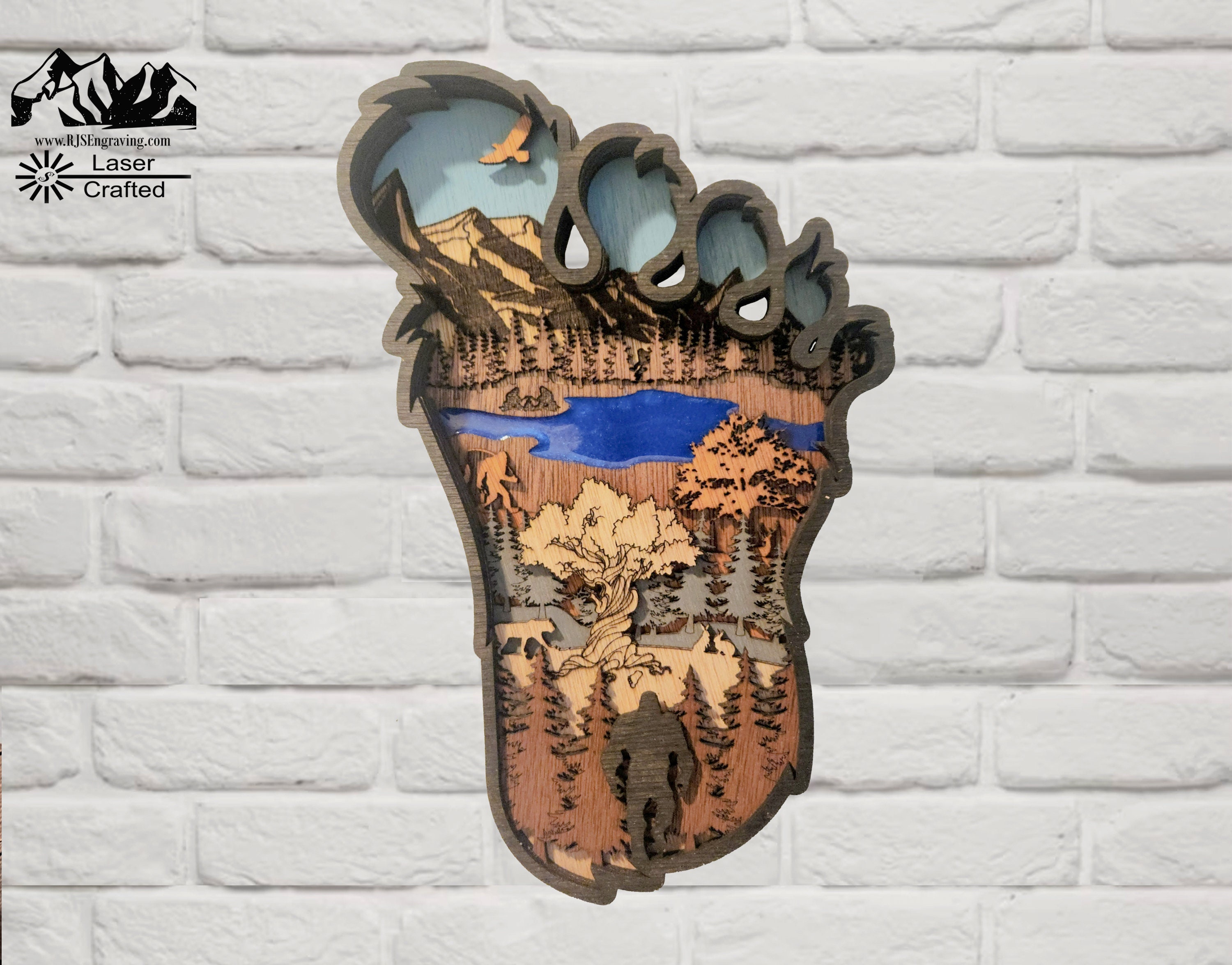 Bigfoot 3D Layered Wood Art - Etsy