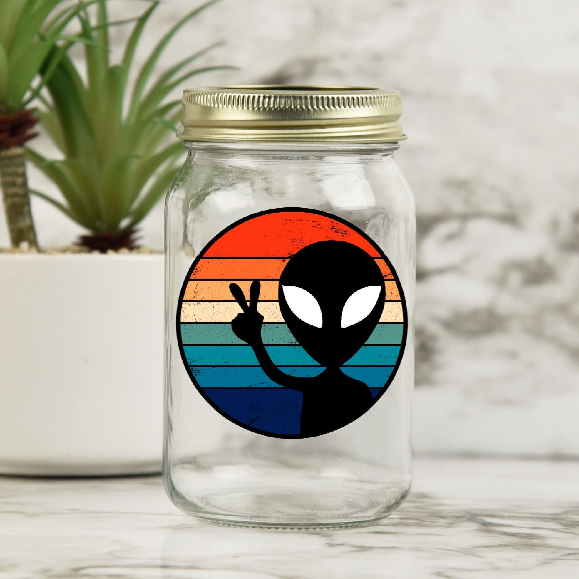 Alien Sticker, UFO Sticker, Spaceship, Abduction, Space, Fantasy, Sci ...