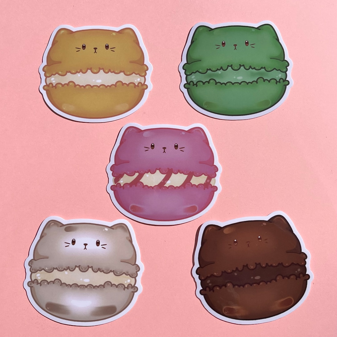 Macaroon Kitties-vinyl Sticker - Etsy